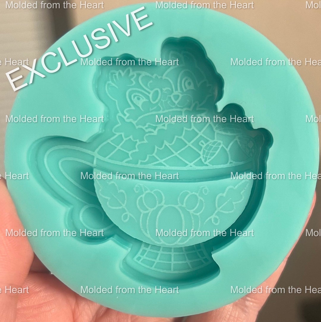 Chipmunk Fall Teacup Shaker Exclusive Silicone Mold - Etsy