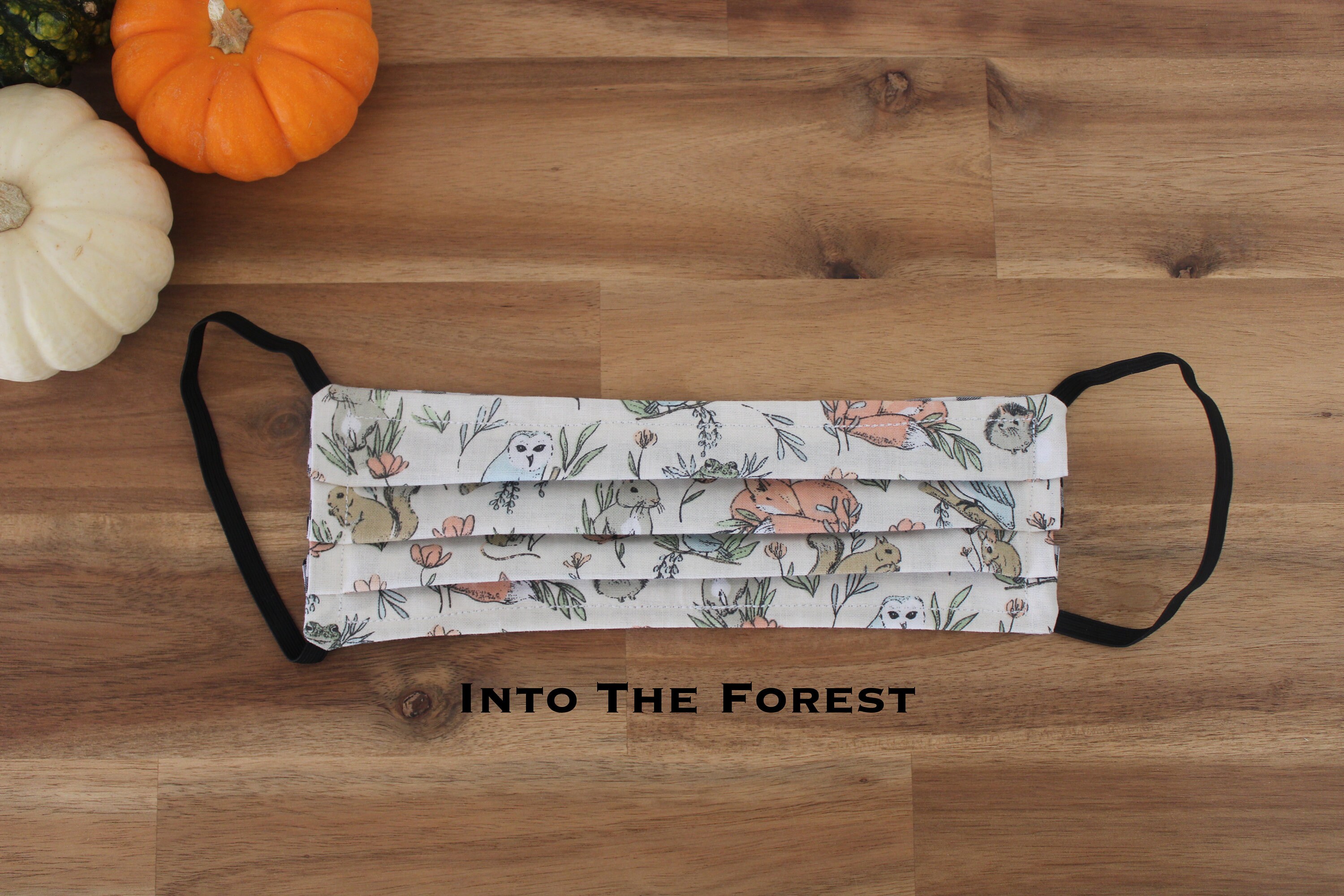 Harvest and Woodland Creatures Face Mask - Etsy