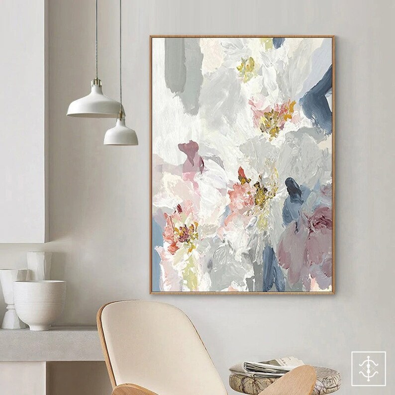 Abstract Neutral Home Wall Decor, Housewarming Luxury Painting Gift ...