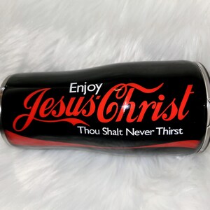 Enjoy Jesus Christ Coke-themed Tumbler - 20 Oz Modern Curve - Etsy