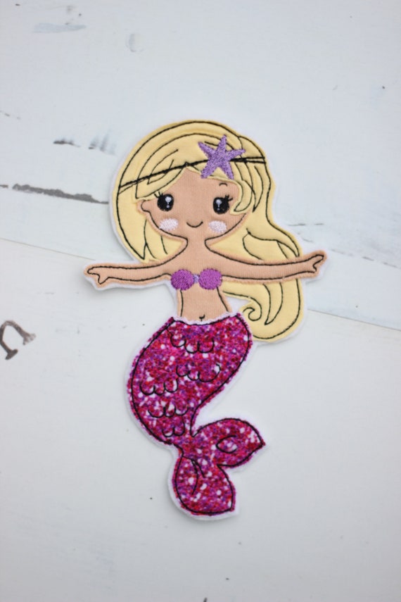 Appliques & Patches Sewing & Fiber Sewing & Needlecraft Mermaid Pink ...