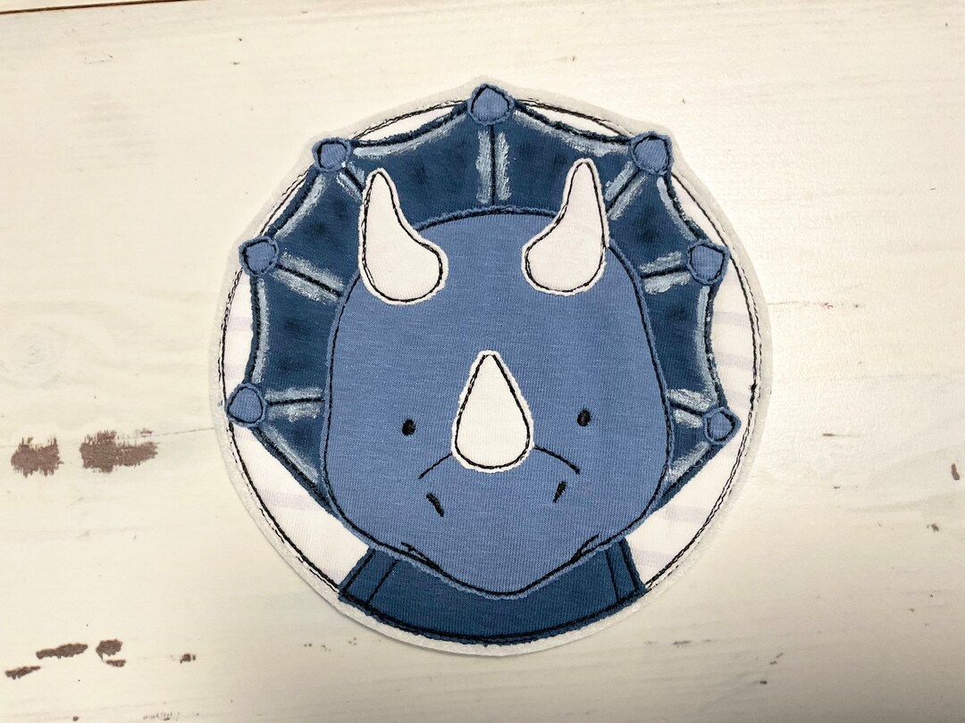 Application Patch Button Dinosaur Dino Triceratops - Etsy