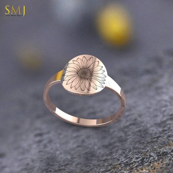 Sunflower Ring - Etsy
