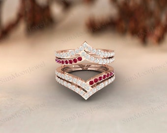 Diamond Ruby Ring Guard - Etsy