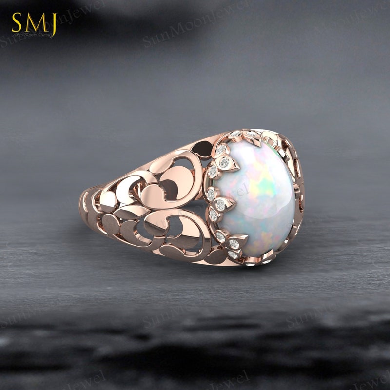 Genuine Opal Ring - Etsy