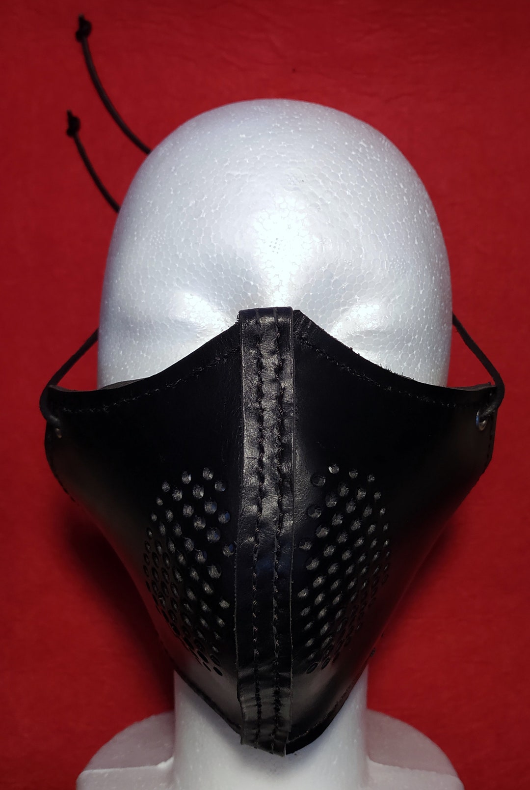 Mask With Interchangeable Filter of Hand-stitched Leather, Metal Slots ...