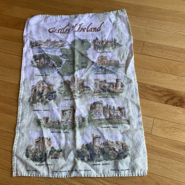 Ireland Map With Castles - Etsy