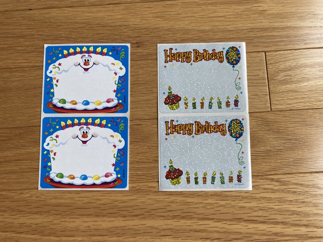 CHOOSE Happy Birthday Name Tags Stickers Labels Peel and Stick - Etsy