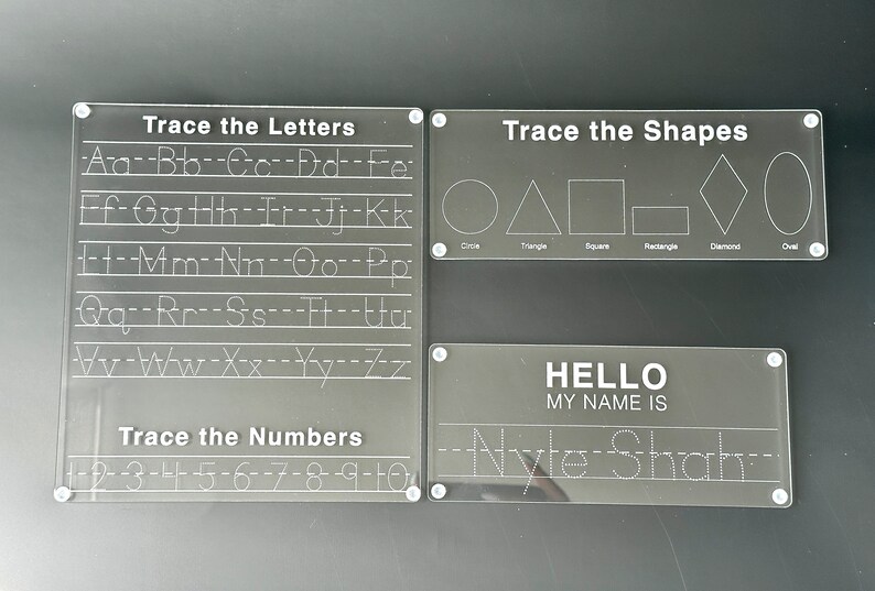 Personalized Acrylic Name Tracing Board, Dry Erase Letter Tracing ...