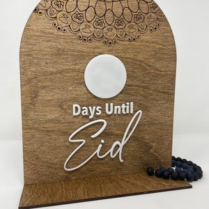Eid Countdown Sign, Wood and Acrylic Countdown Sign for Eid, Eid ...