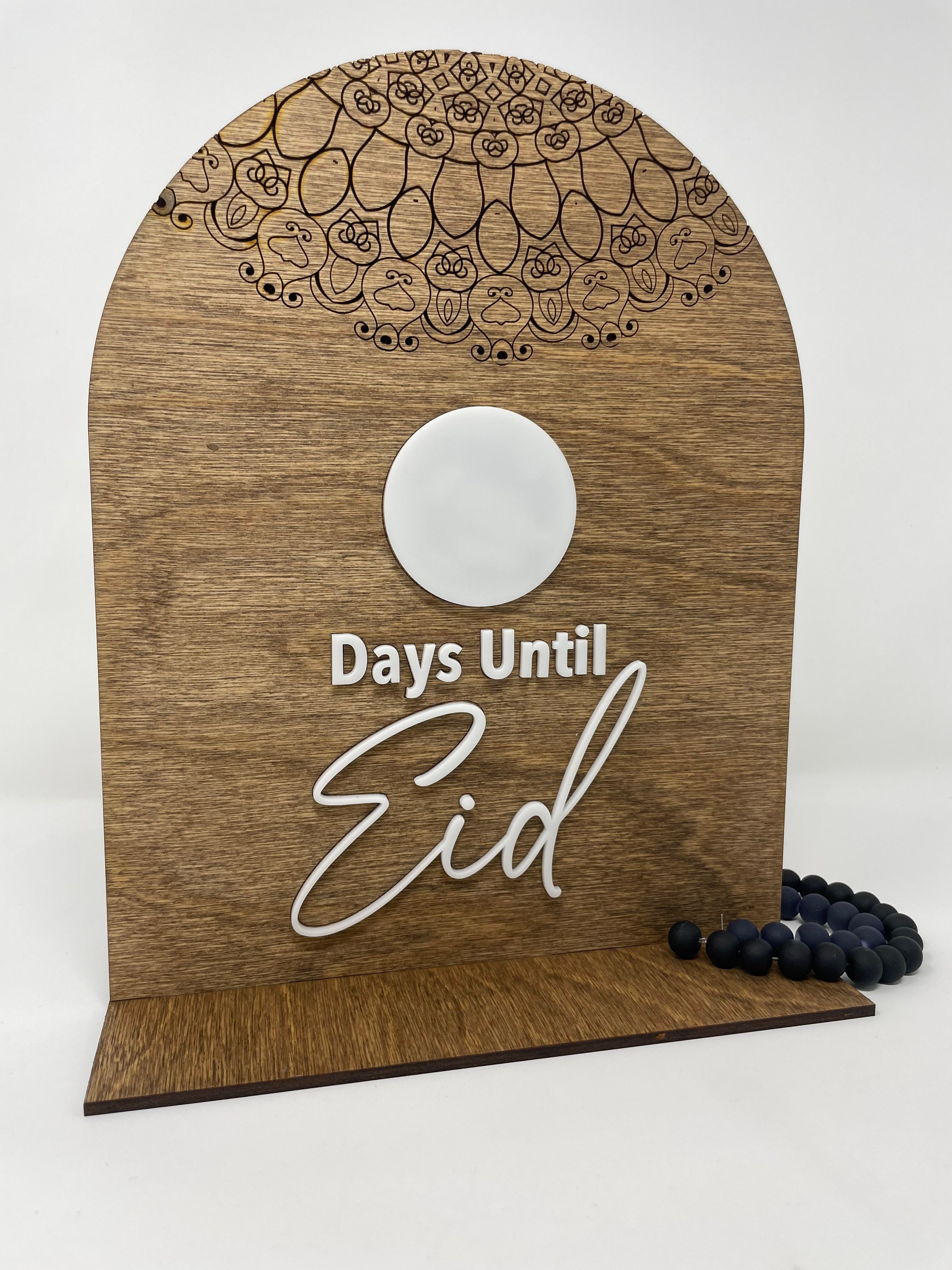 Eid Countdown Sign, Wood and Acrylic Countdown Sign for Eid, Eid ...