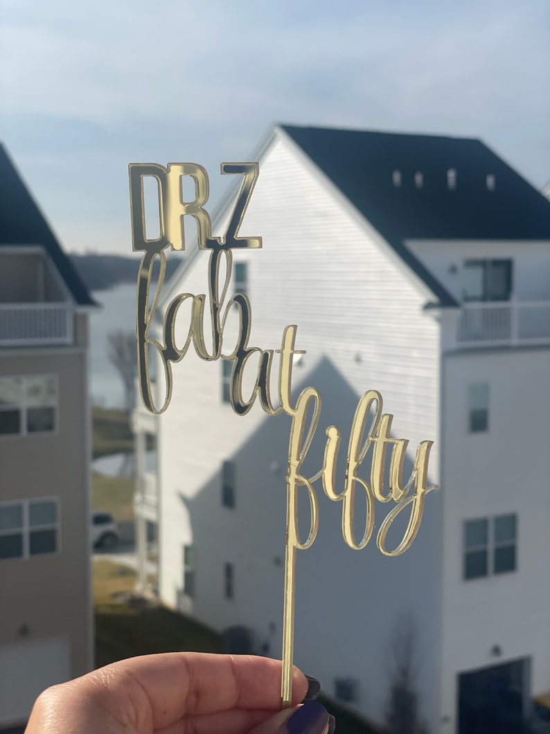 Custom Mirror Acrylic Cake Topper - Etsy