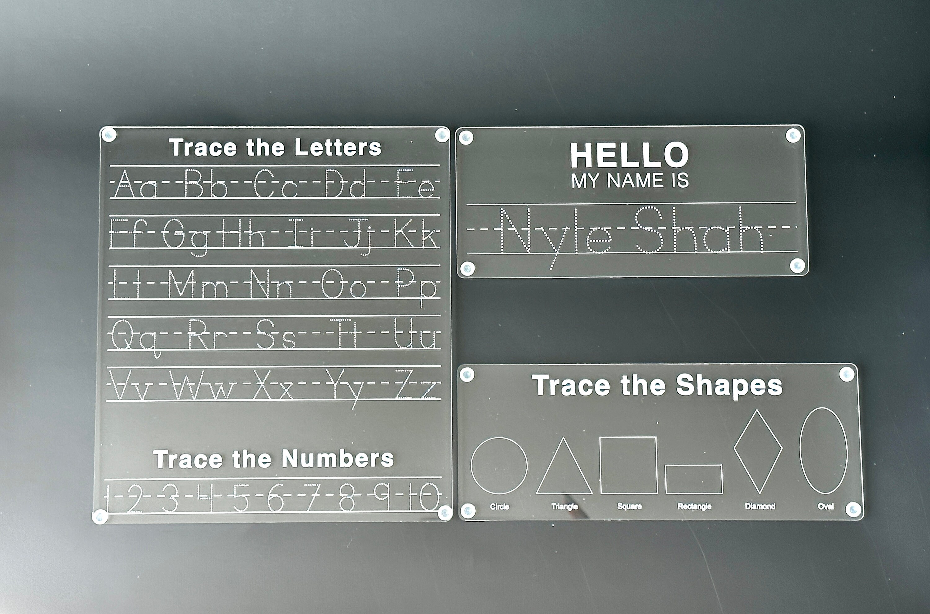 Personalized Acrylic Name Tracing Board, Dry Erase Letter Tracing ...