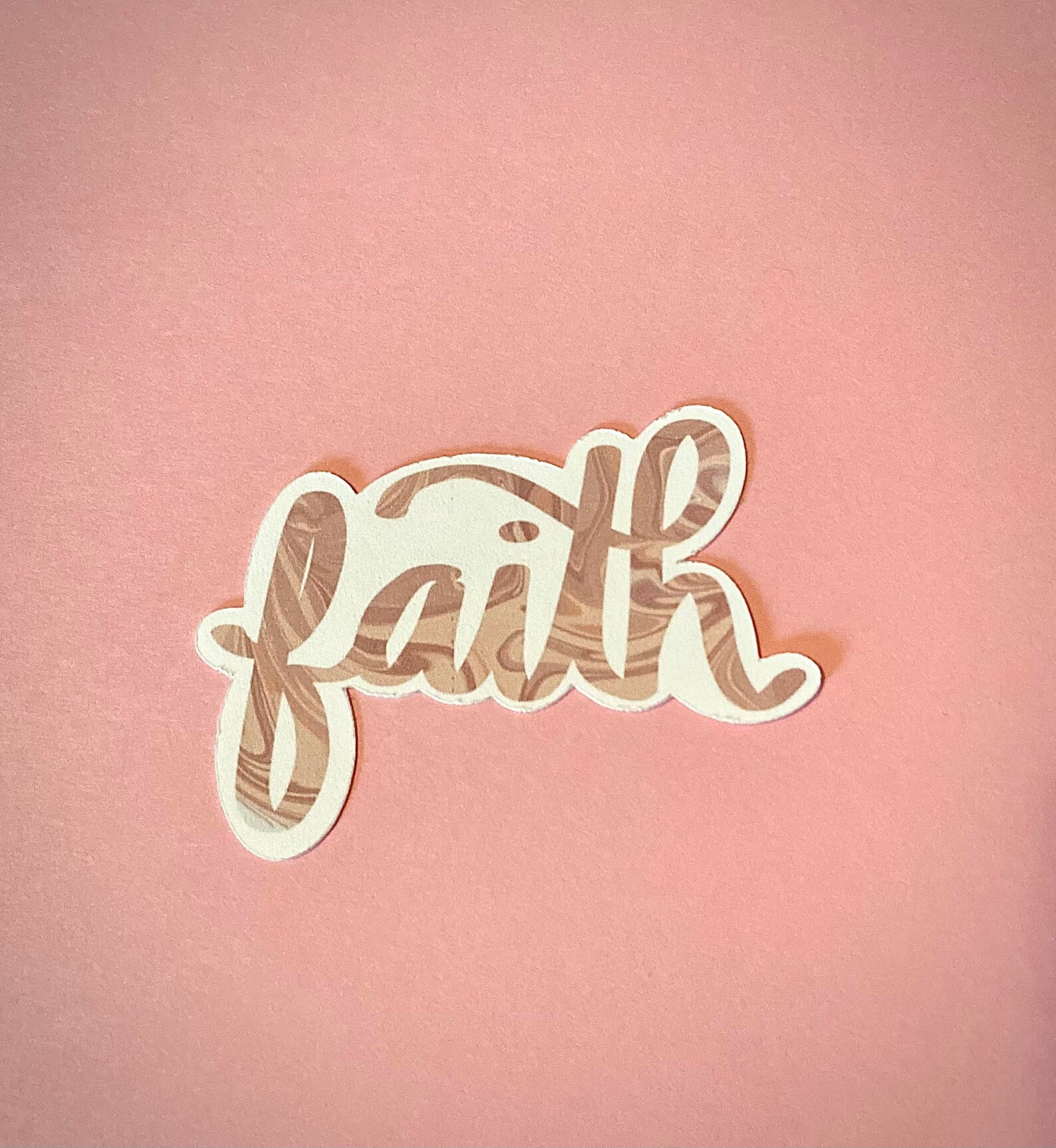 Cursive Faith Sticker Dainty Unique Pink Christian Sticker Phone Case ...