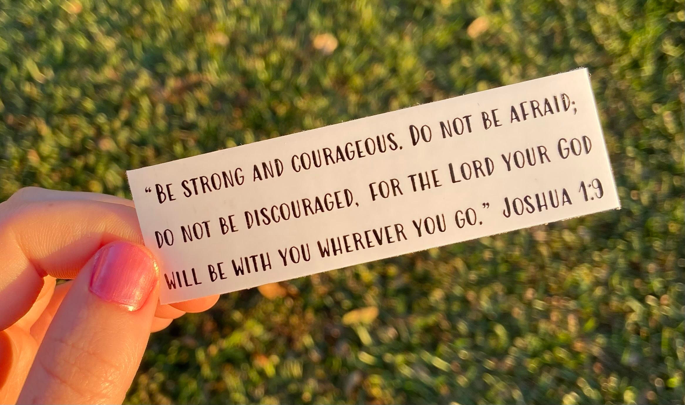 Joshua 1:9 Bible Verse Sticker - Etsy