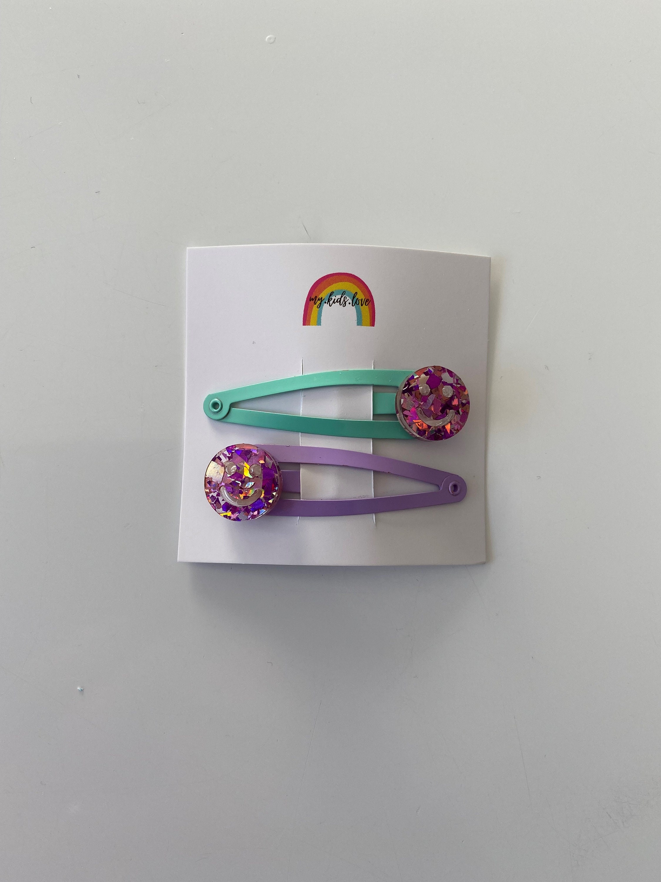 Smiley Face Hair Clips - Etsy
