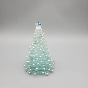 Handcrafted Glass Tree With Crystal AB Accents/ornaments and Crystal ...