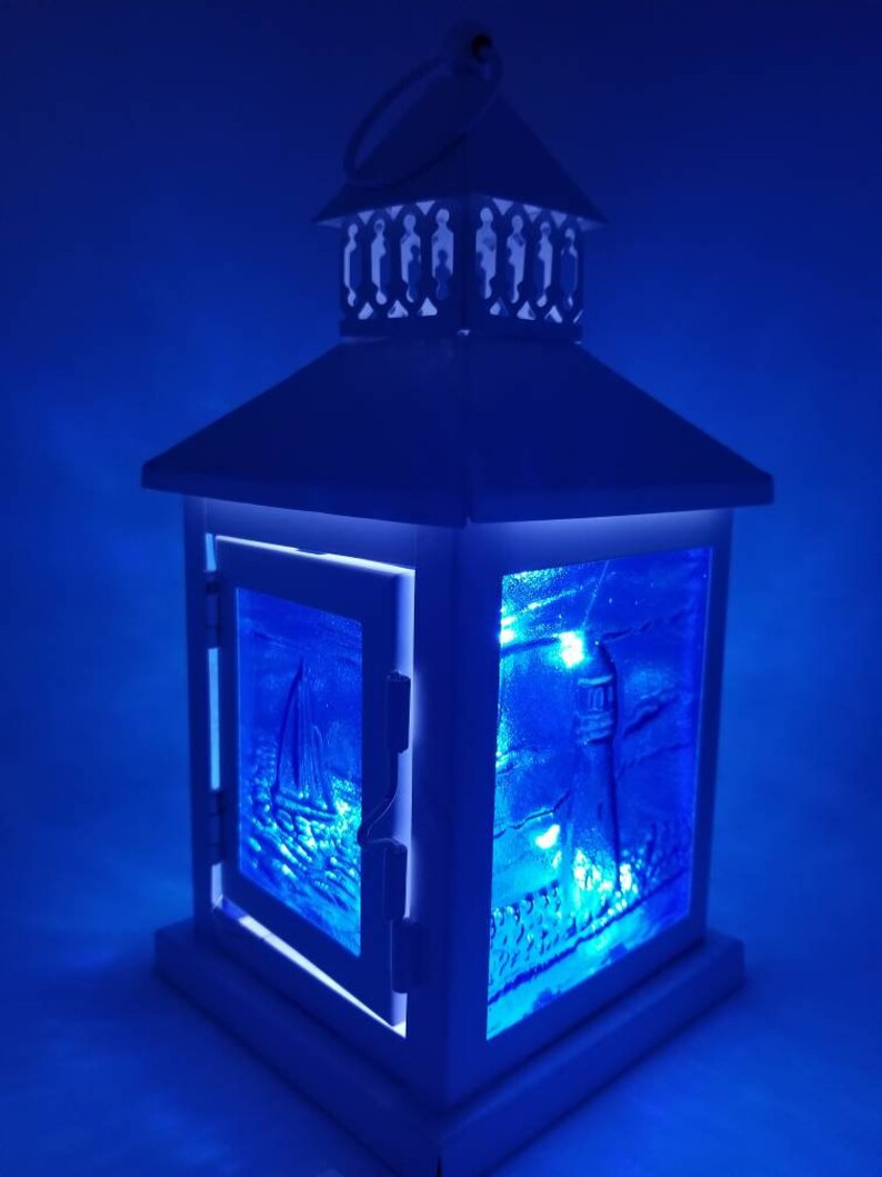 Life on the Water Glass Lantern Hanging Light Ocean Sea - Etsy