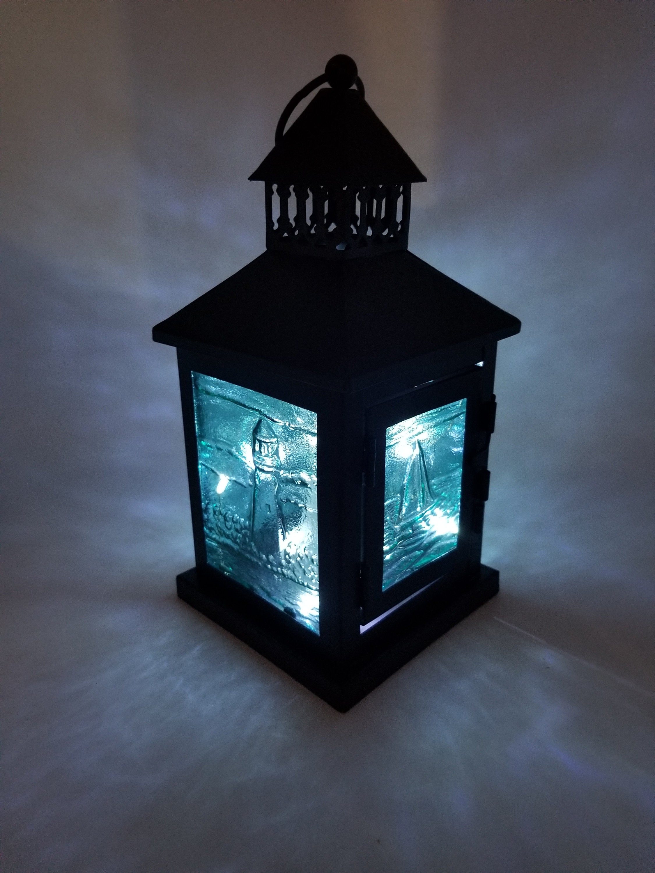 Life on the Water Glass Lantern Hanging Ocean Sea Sailing | Etsy