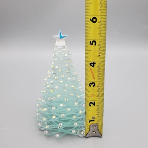 Handcrafted Glass Tree With Crystal AB Accents/ornaments and Crystal ...