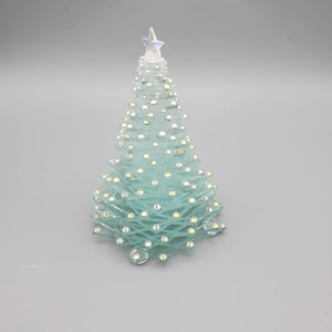 Handcrafted Glass Tree With Crystal AB Accents/ornaments and Crystal ...
