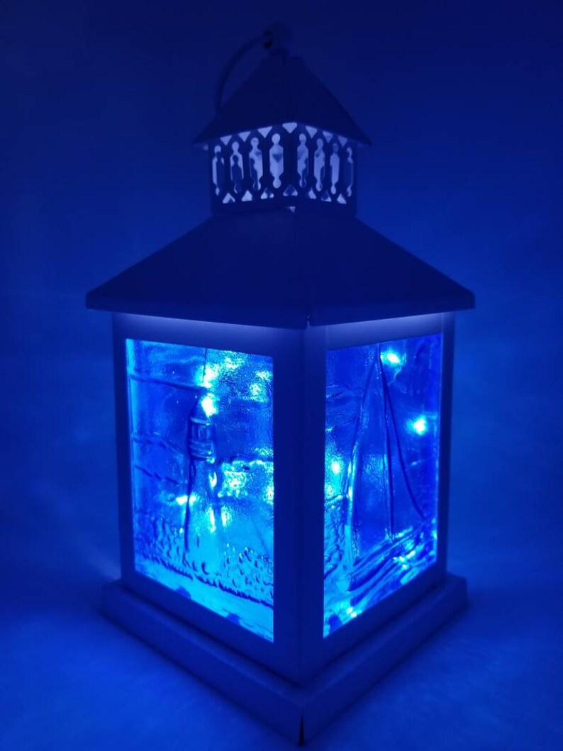 Life on the Water Glass Lantern Hanging Light Ocean Sea - Etsy