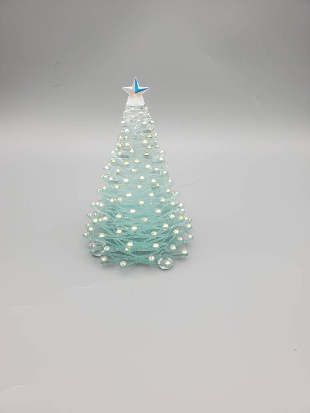 Handcrafted Glass Tree With Crystal AB Accents/ornaments and - Etsy