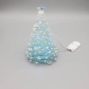 Handcrafted Glass Tree With Crystal AB Accents/ornaments and Crystal ...
