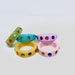 Colorful Trendy Chunky Acrylic Rhinestone Rings - Colorful Stackable ...