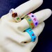 Colorful Trendy Chunky Acrylic Rhinestone Rings - Colorful Stackable ...