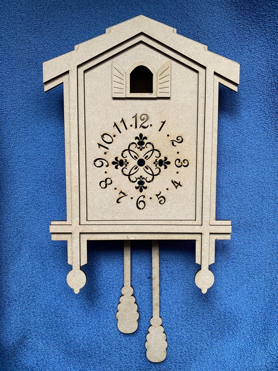 Wooden Elegant Cuckoo Clock Kit Blank Wit Pre Cut Numbers - Etsy UK