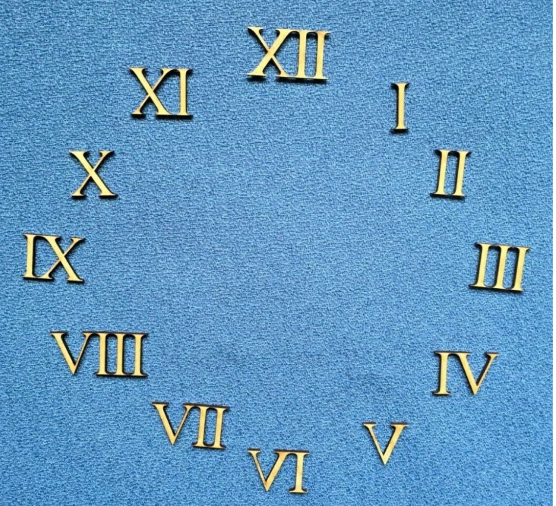 Roman Numerals Clock Numbers 2cm, 4cm, 5cm 6cm 8cm 10cm 12cm 15cm 20cm ...