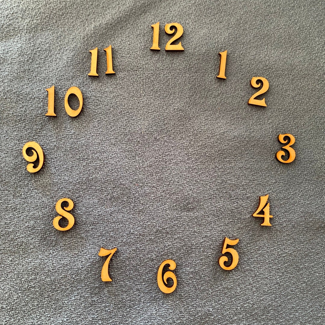 Clock Numbers MDF Victoria Font 1.5cm. 2cm, 2.5cm, 3cm, 4cm, 5cm 6cm ...