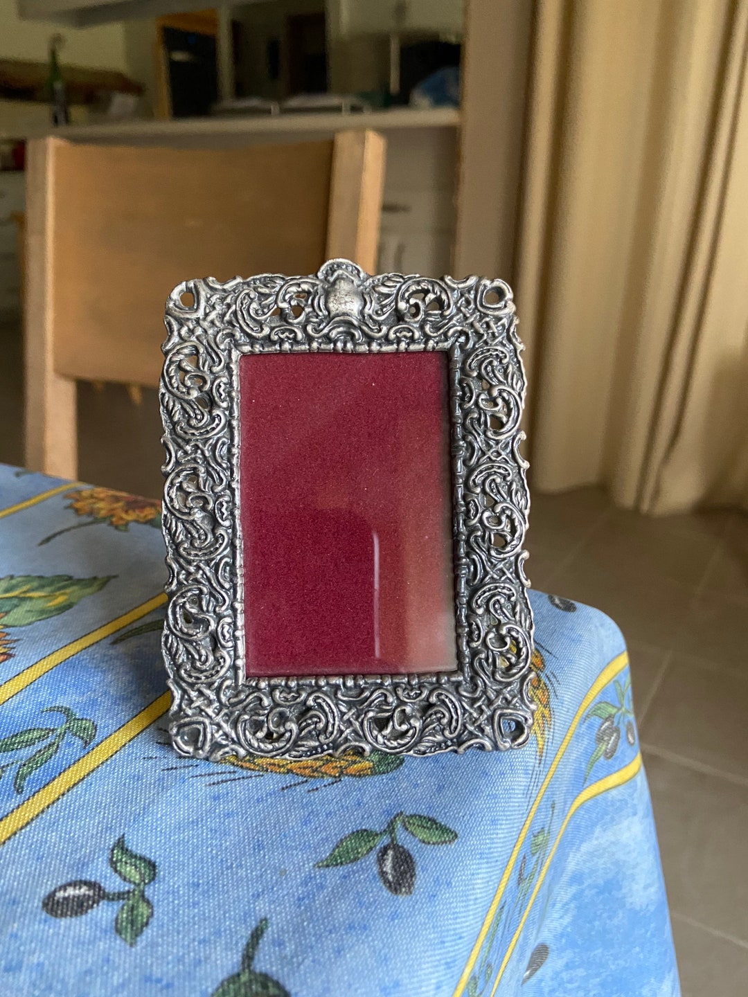 Vintage Small Pewter Frame - Etsy