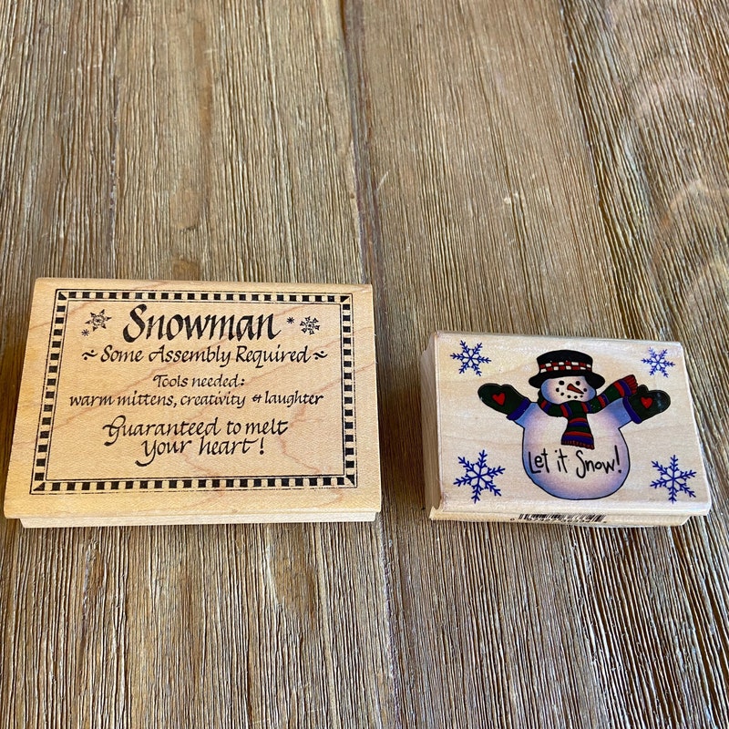 Snowman Stamp and Dies - Etsy