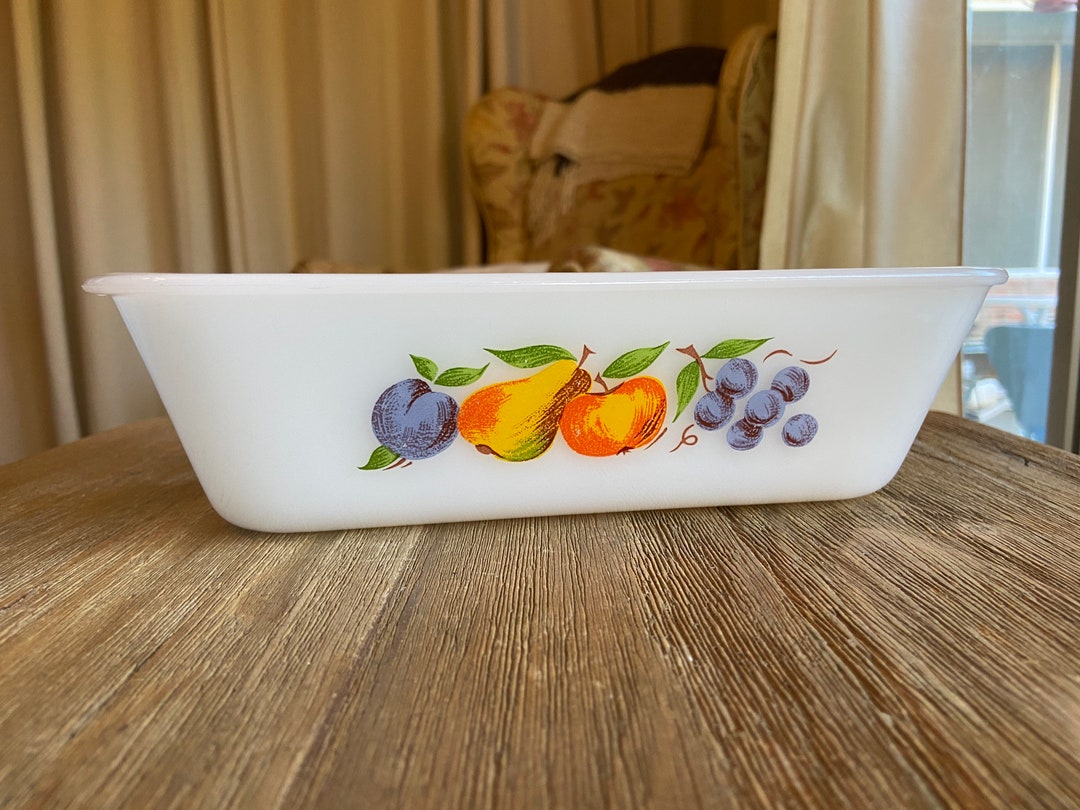 Vintage Milk Glass Rectangular Casserole Dish - Etsy