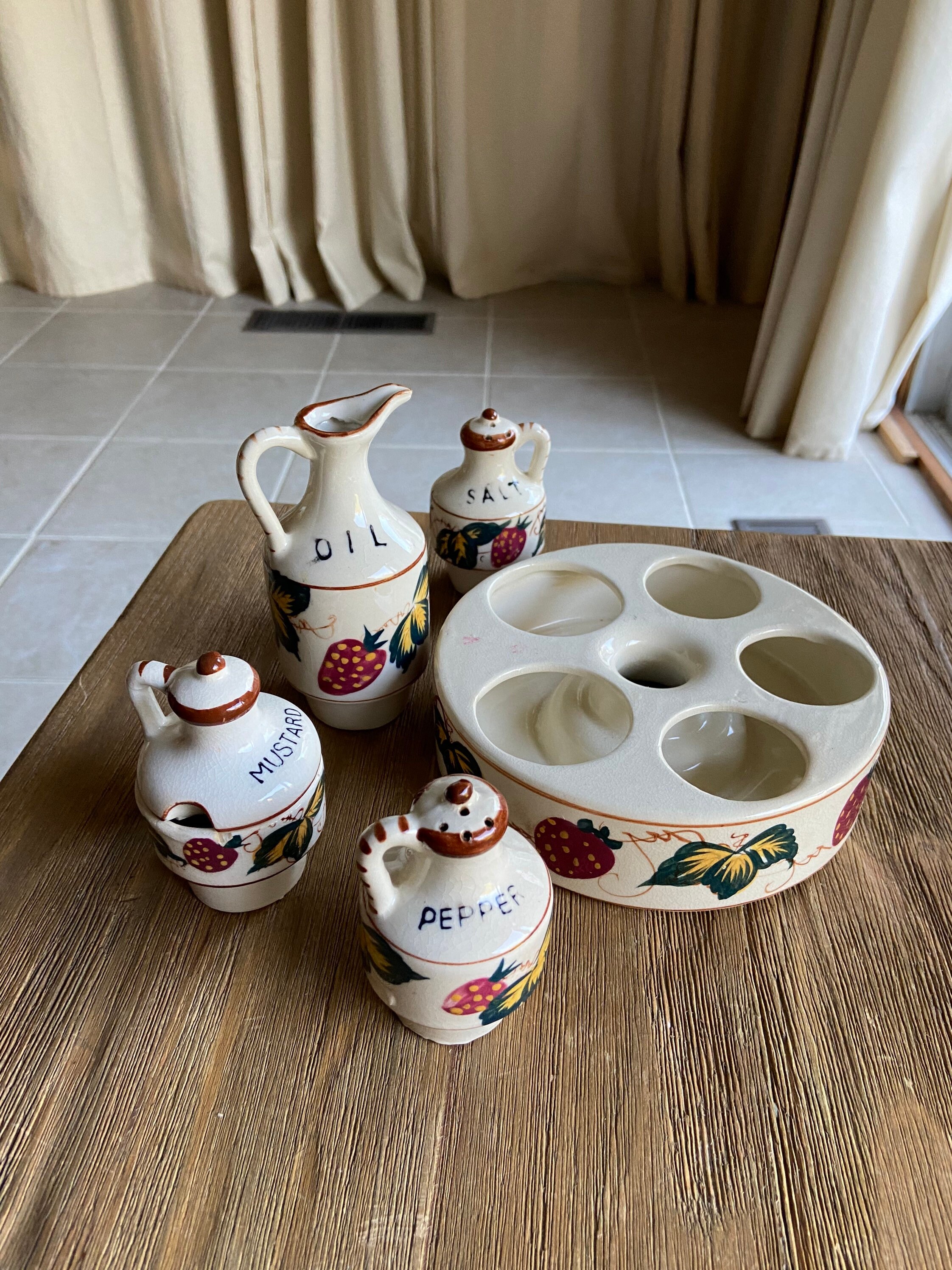Vintage Condiment Set - Etsy