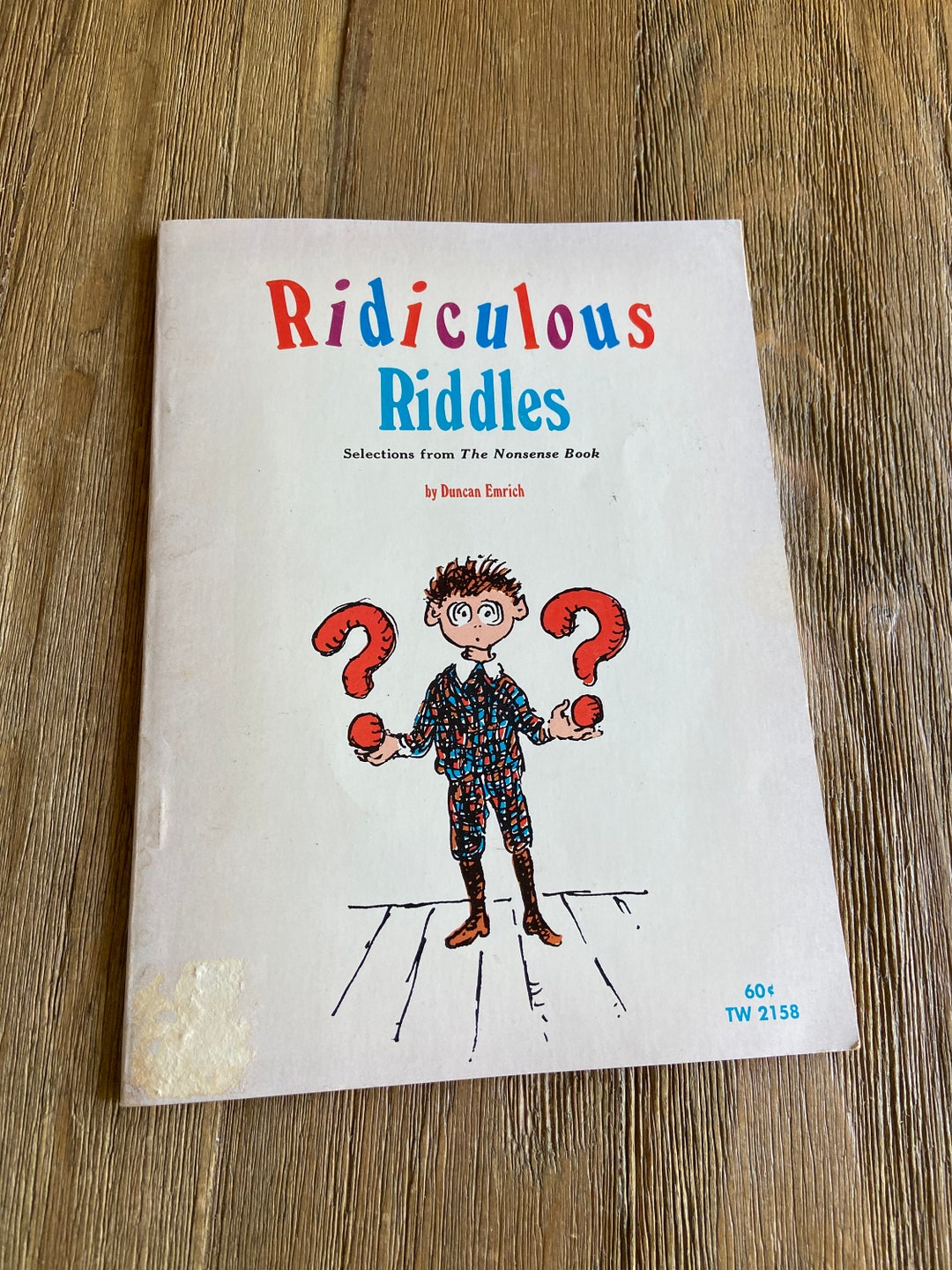 Vintage Ridiculous Riddles Book - Etsy