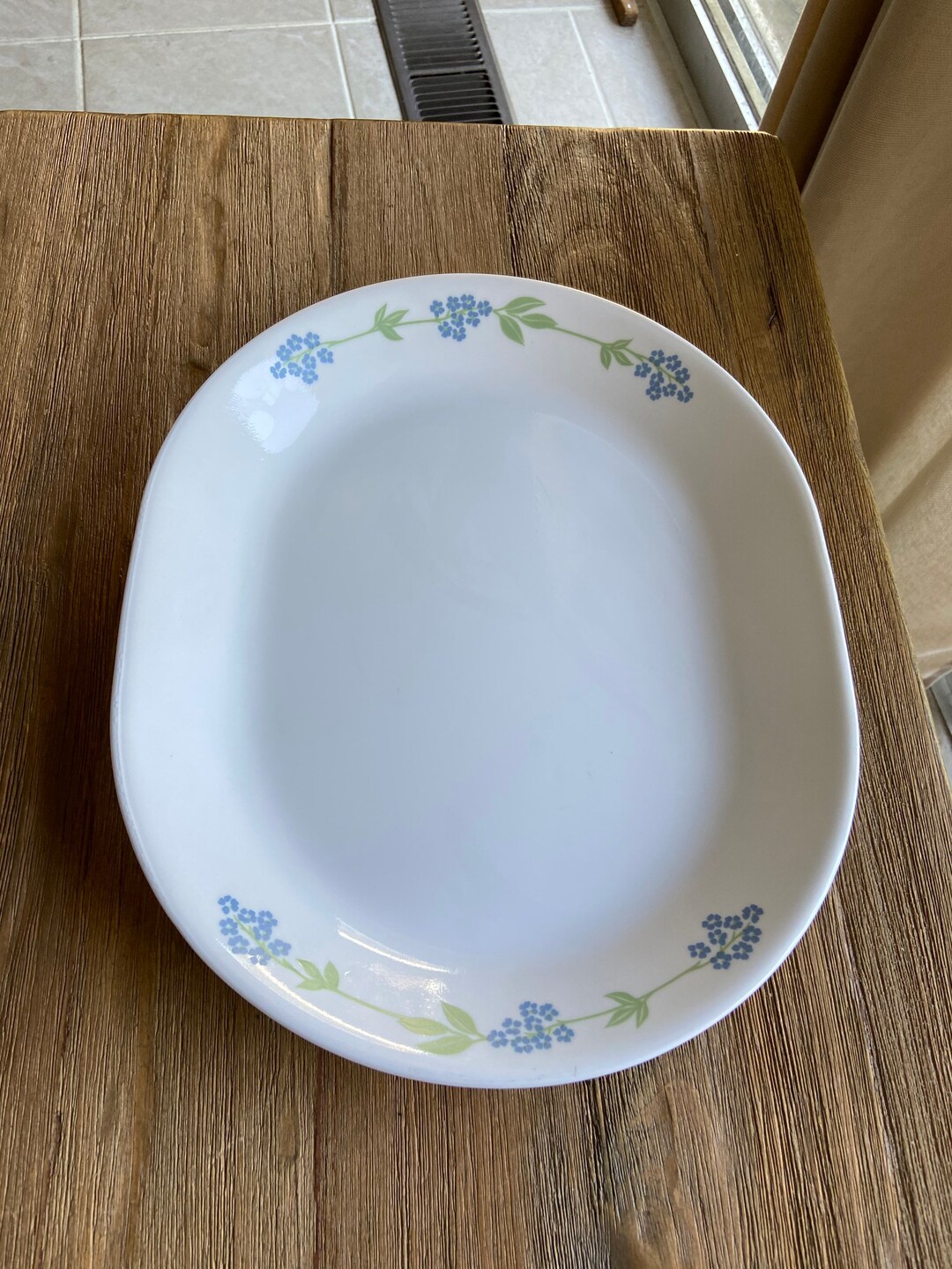 Vintage Corelle Blue Flowers Platter - Etsy