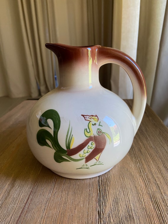 Vintage Rooster Pitcher - Etsy