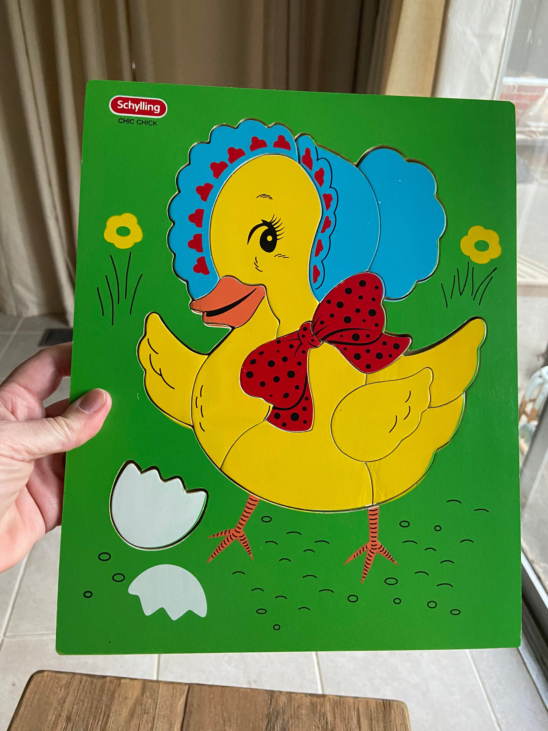 Schylling Chic Chick Wood Puzzle - Etsy