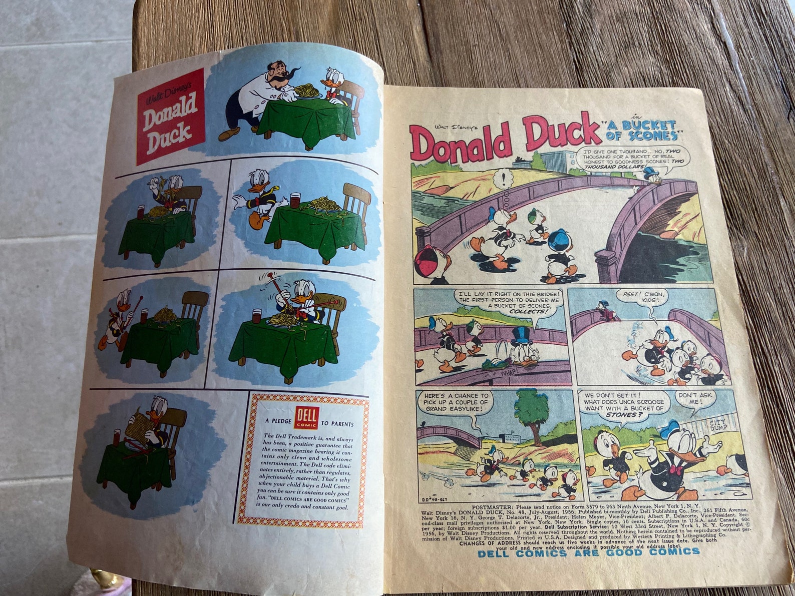 Vintage Donald Duck Comic july-aug 56 - Etsy