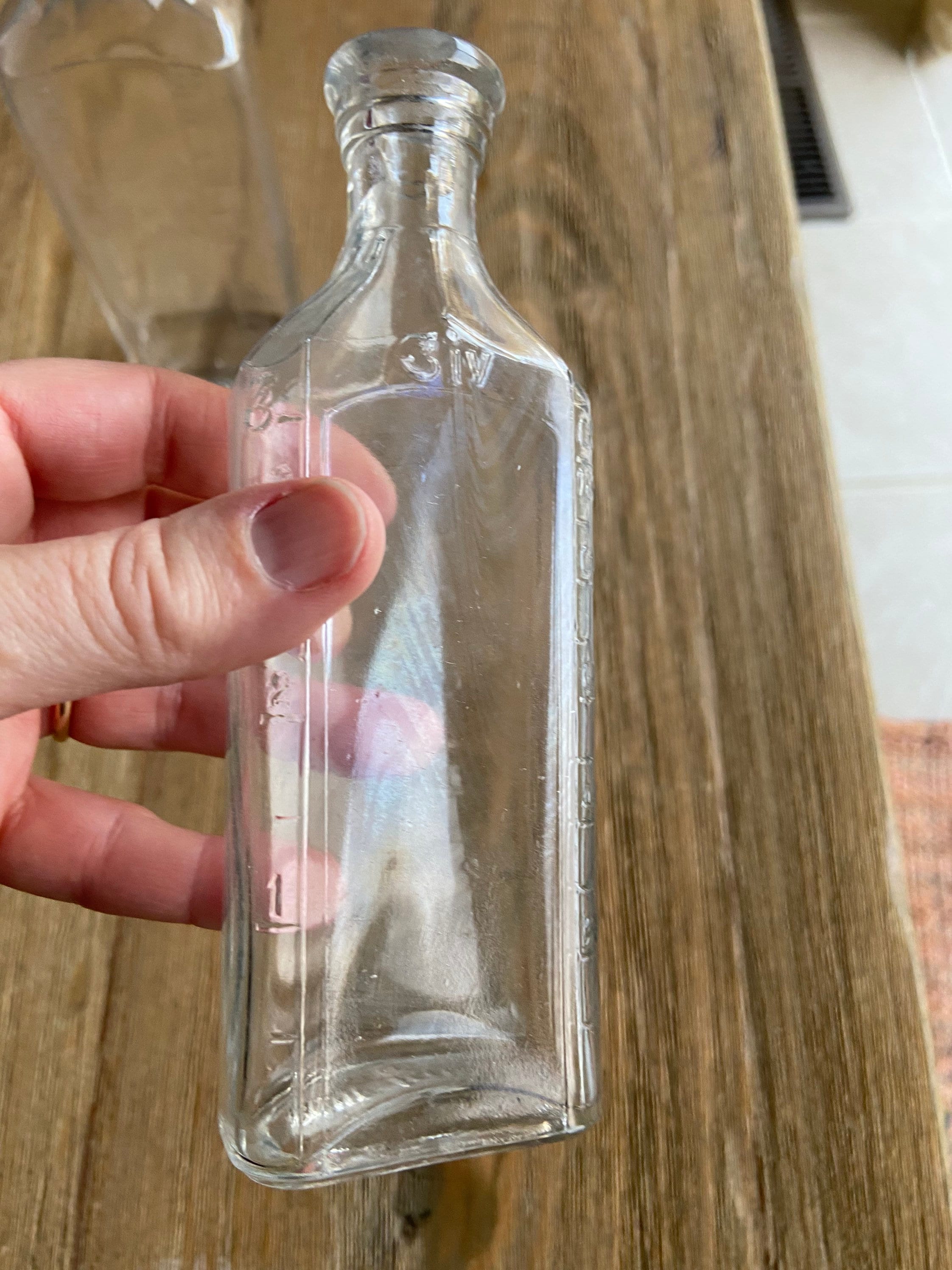 Vintage Blue Ribbon Medicine Bottle - Etsy