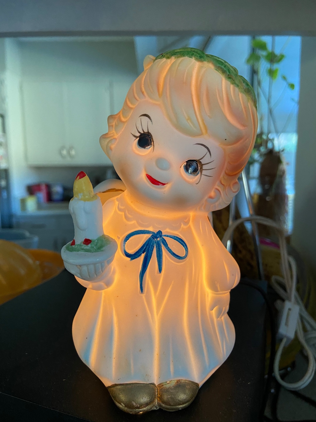 Vintage Guardian Angel Night Light - Etsy