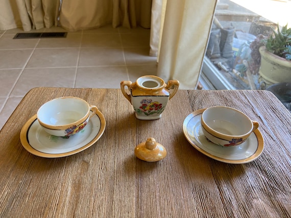 Vintage doll tea set set | Etsy