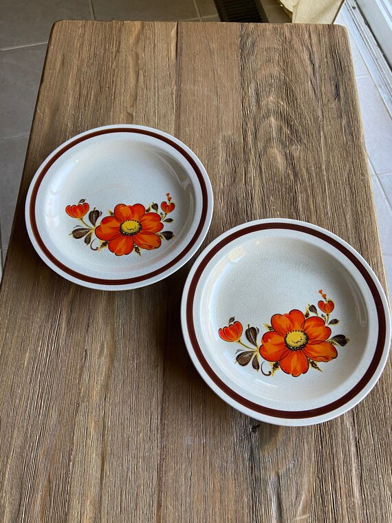 Vintage Valencia Stoneware Small Plates 2 | Etsy