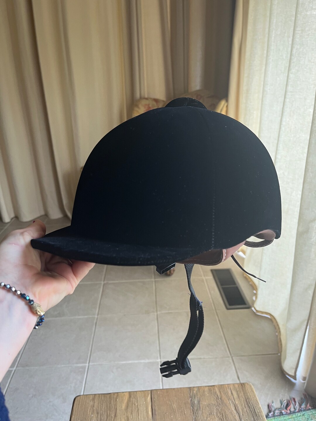 Vintage Lexington Black Velvet Equestrian Helmet - Etsy