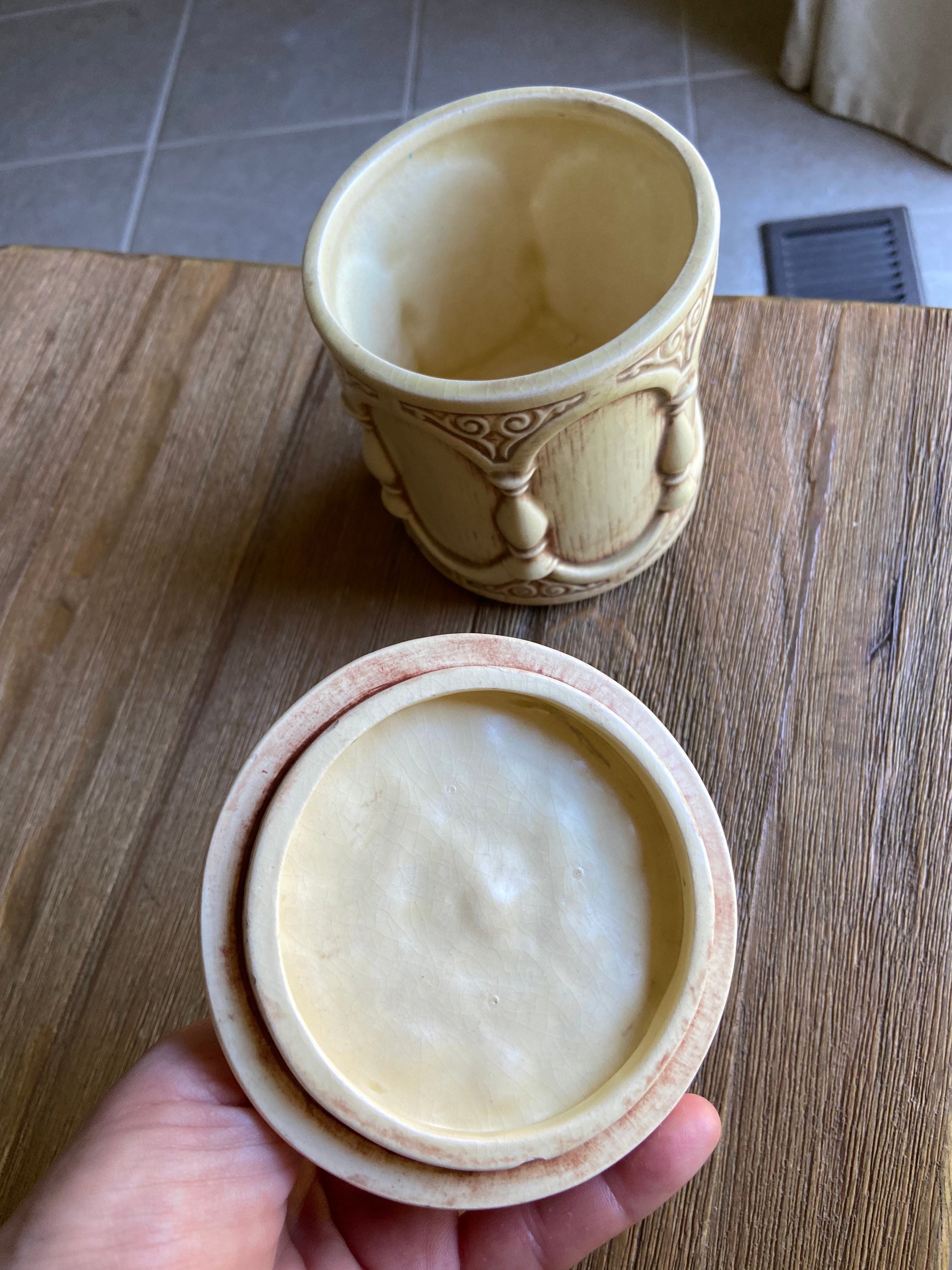 Vintage Ceramic Jar With Lid - Etsy