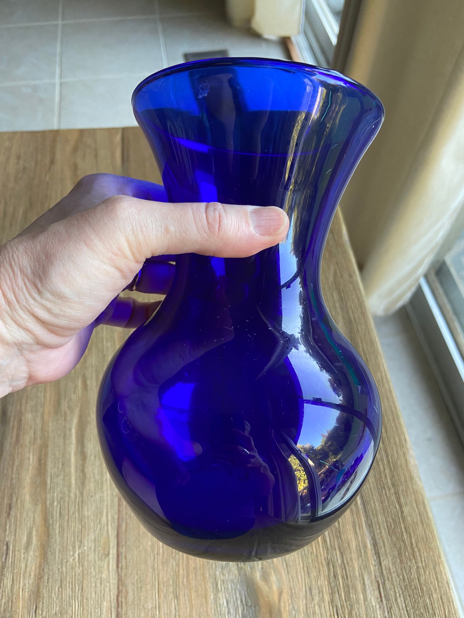 Libbey Cobalt Blue Vase - Etsy