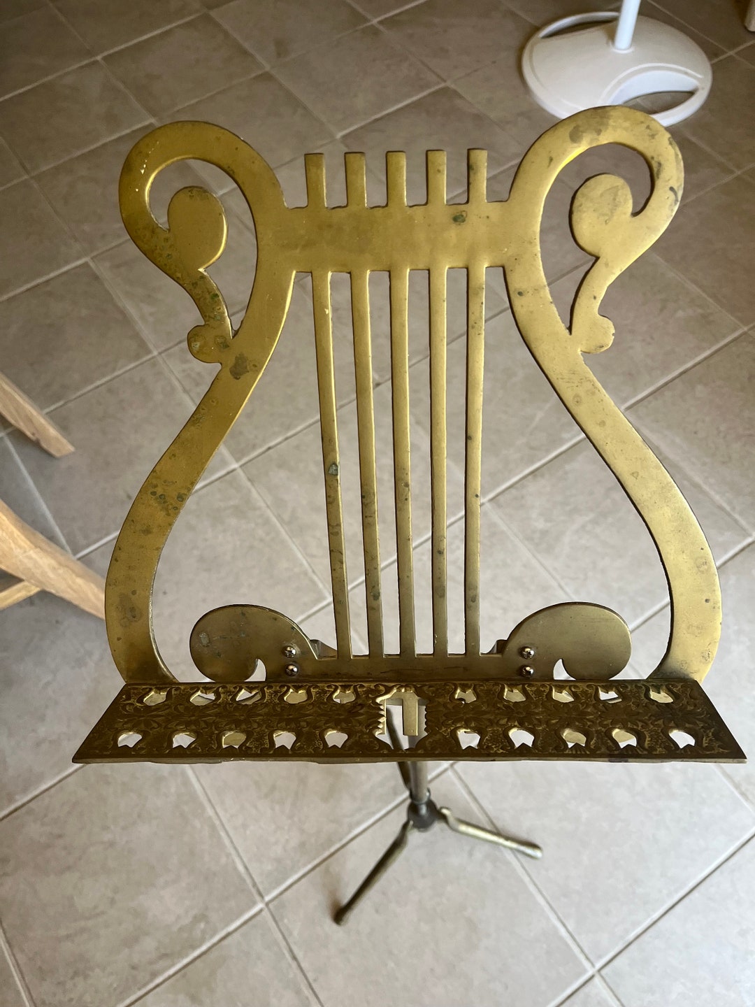 Vintage Brass Musical Stand - Etsy
